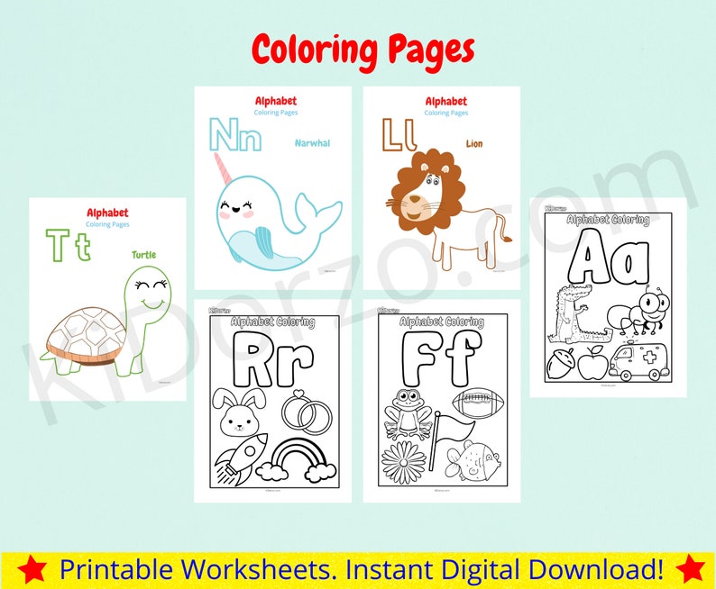 Preschool Printable Bundle Alphabet Worksheets ABC Tracing - Etsy