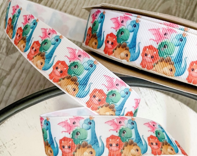 Dinosaur Ribbon, Baby Shower First Birthday Dinosaur Ribbon for Hair ...