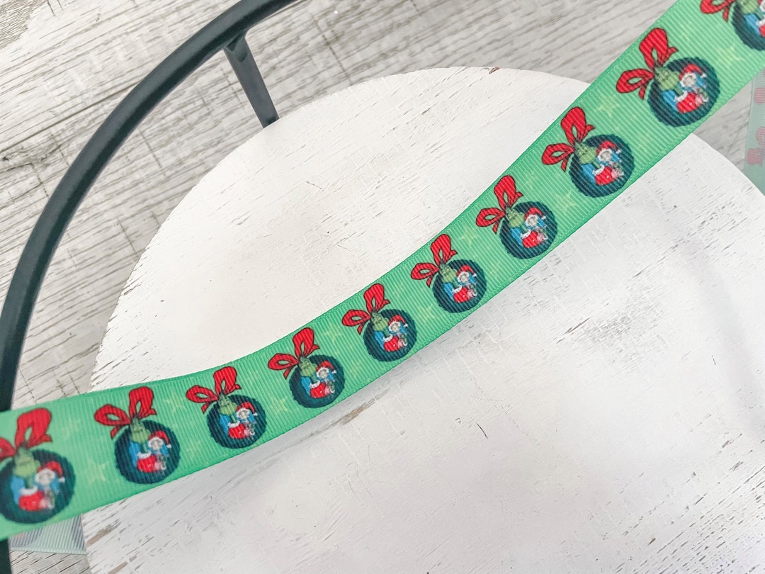 Green Grinch Ribbon Grinch Ribbon for Crafting and Bow Making Green ...