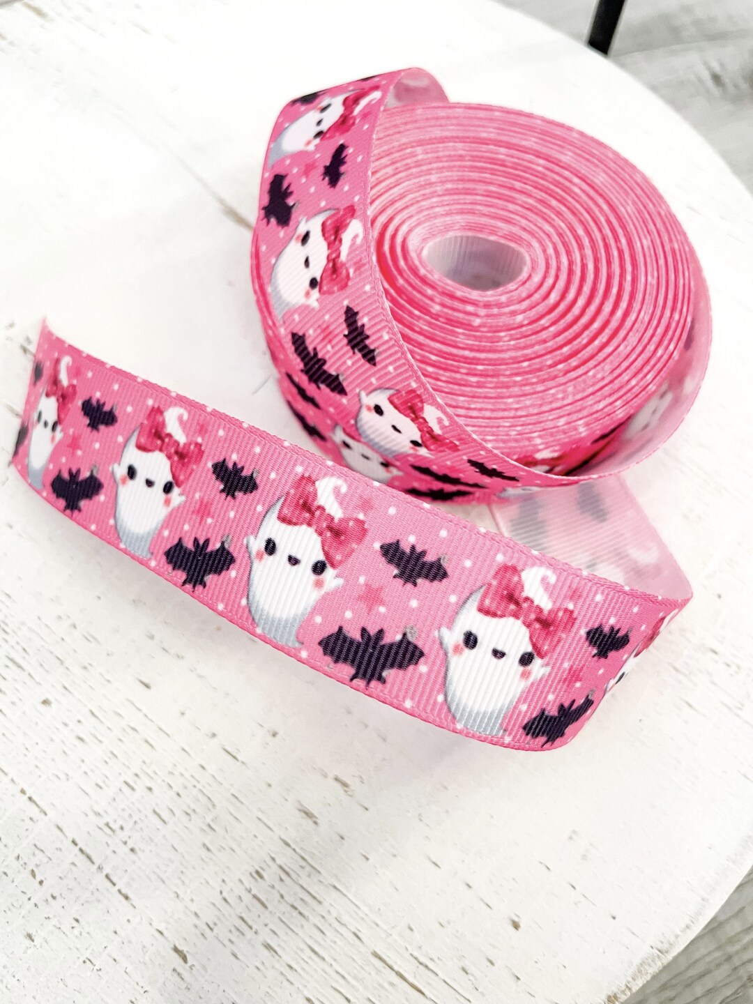Pink Ghost a Boo is DUE Baby Shower Halloween Ribbon Pink Ghost Hair ...