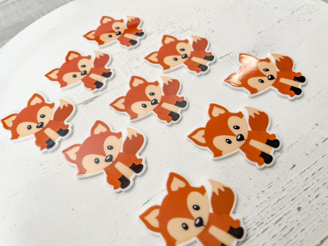 Plastic Resin Red Fox Embellishment, Fox Embellishment for Hair Bows ...