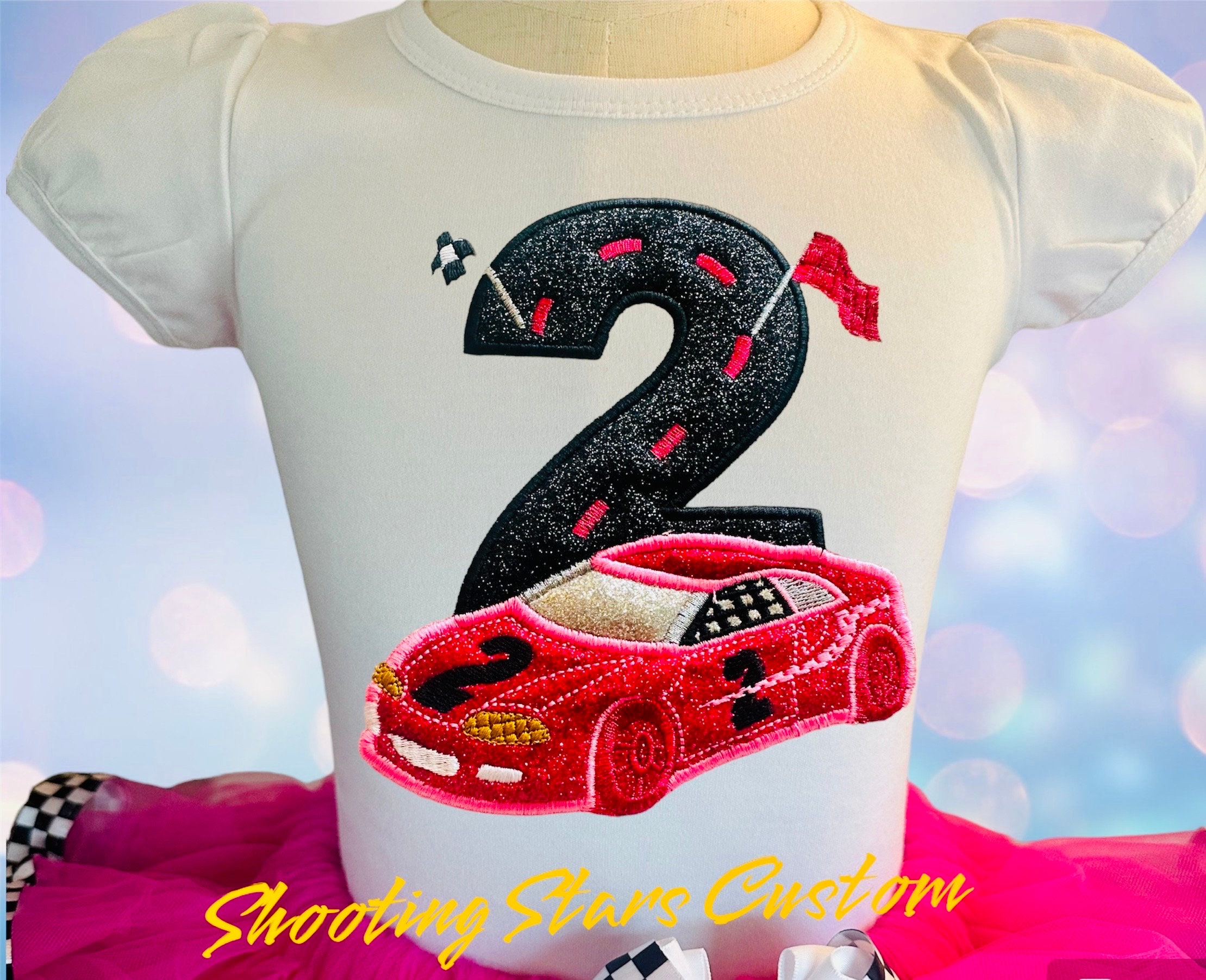 Pink Race Car Outfit racing Birthday Tutu Outfit Hotwheels - Etsy