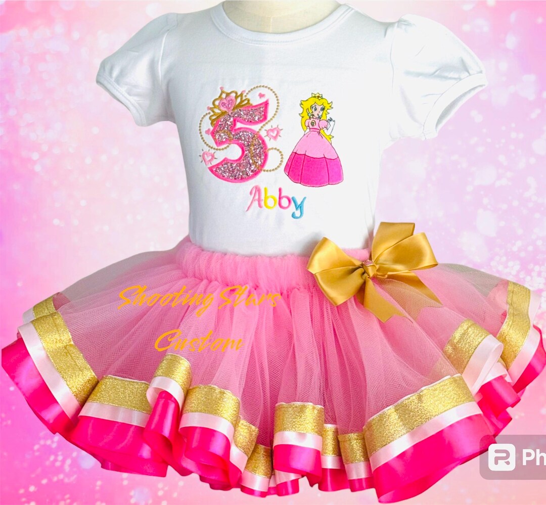 Custom Princess Peach Birthday Shirt -princess Peach Birthday Designs ...