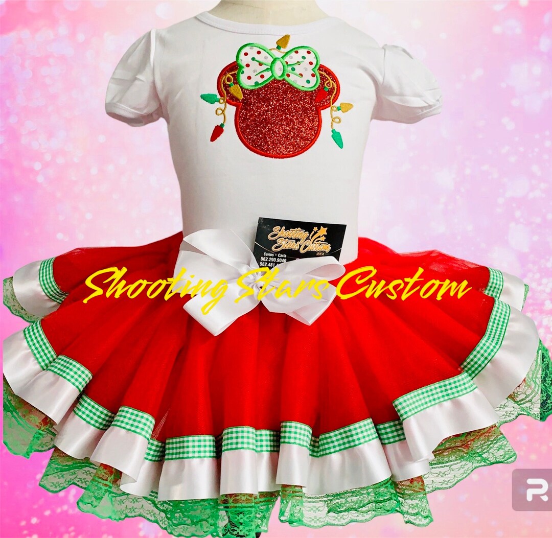 Minnie Mouse Christmas Tutu Disney Christmas Tutu Set - Etsy