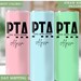 PTA Tumbler With Straw Personalized PTA Name Gift for Her - Physical ...