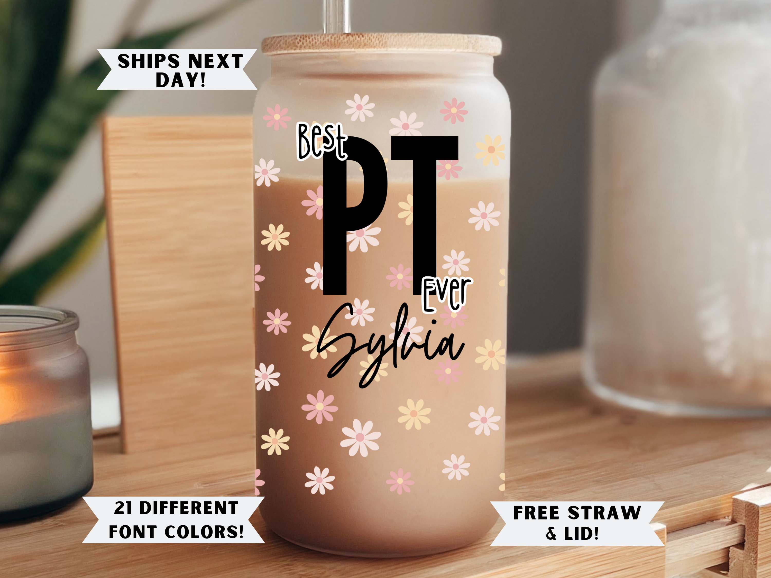 Personalized Physical Therapy Cup With Straw Physical Therapy Gifts for ...