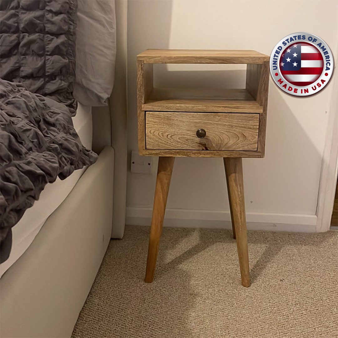 Narrow Bedside Table Small Bedside Table Slim Bedside Table Cute ...