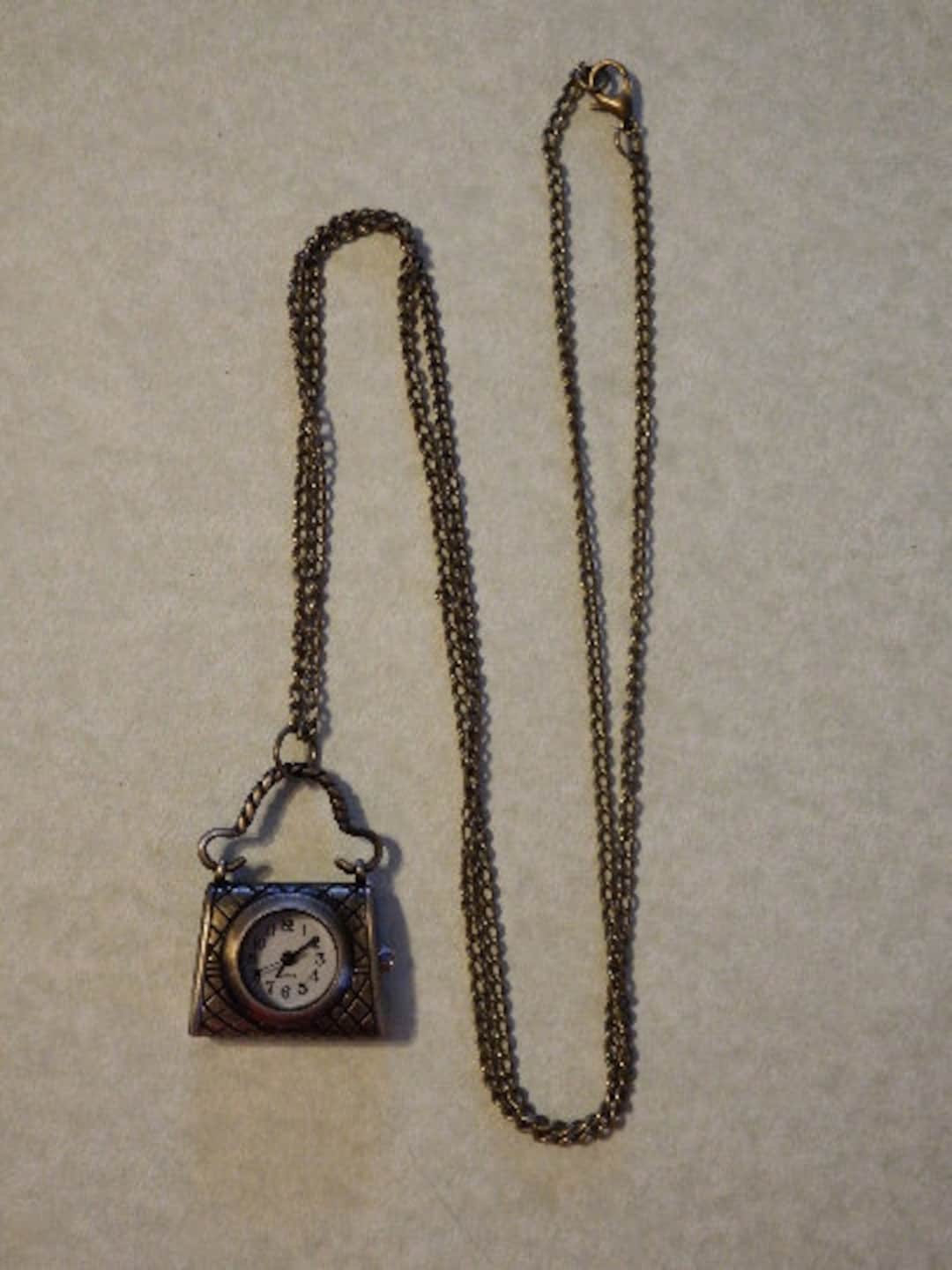 Purse Clock on Chain - Etsy