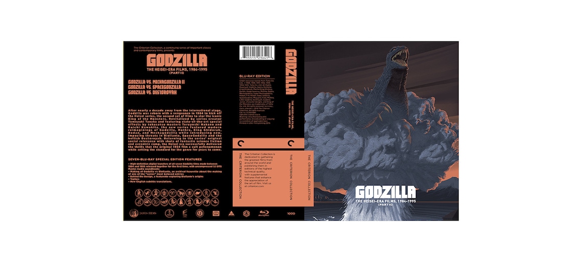 Custom Godzilla Collection Heisei-era Blu-ray Cover W/ Case (no Discs ...