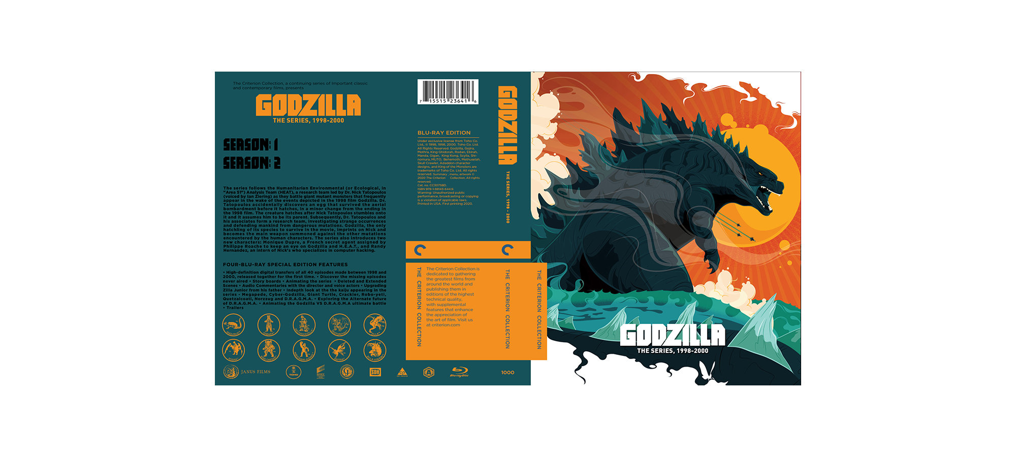 Custom Godzilla the Series Blu-ray Cover W/ Case no Discs - Etsy