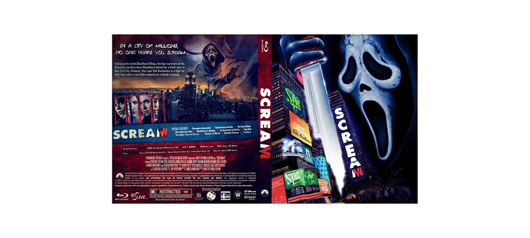 Custom Scream 6 Blu-ray Cover W/ Case (no Discs Included) - Etsy