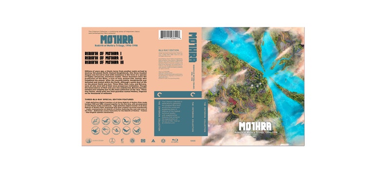 Custom Mothra Trilogy Blu-ray Cover W/ Case (no Discs) - Etsy
