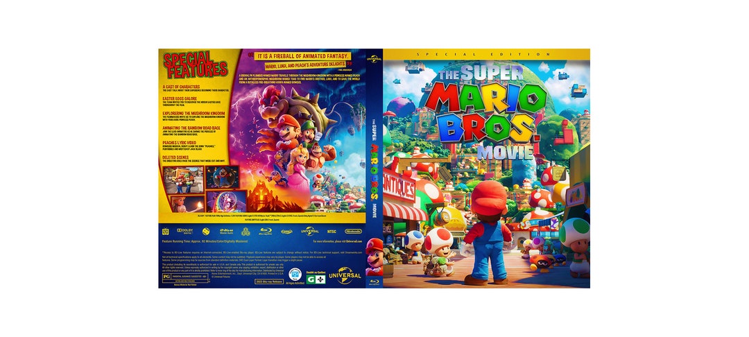 Custom the Super Mario Bros. Movie Blu-ray Cover W/ Case (no Discs ...