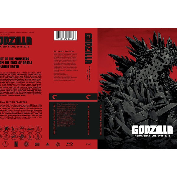 Godzilla Custom Blu Ray Case - Etsy