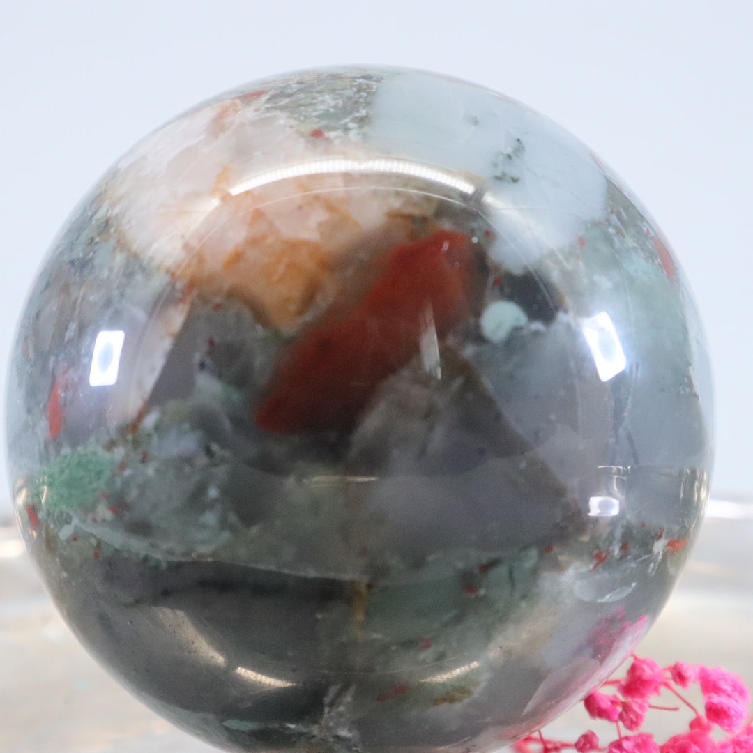DRAGON BLOOD DRAGON STONE Bloodstone 78 Mm Gemstone Ball From Australia ...
