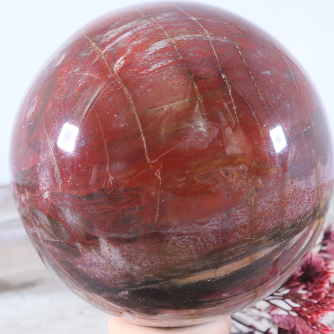 XL Large PETRIFIED WOOD 83 Mm Red mystical meditation healing Stone ...