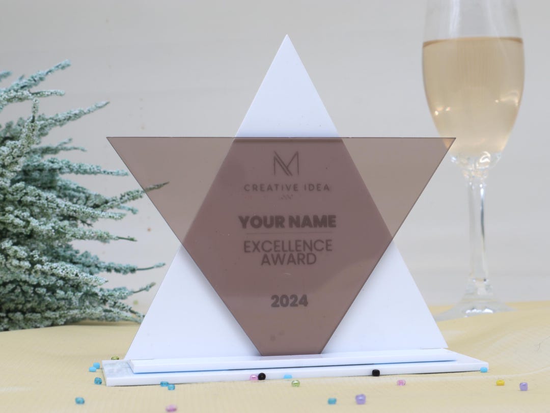 Trophy With Custom Text and Logo, Company Anniversary, Employee ...