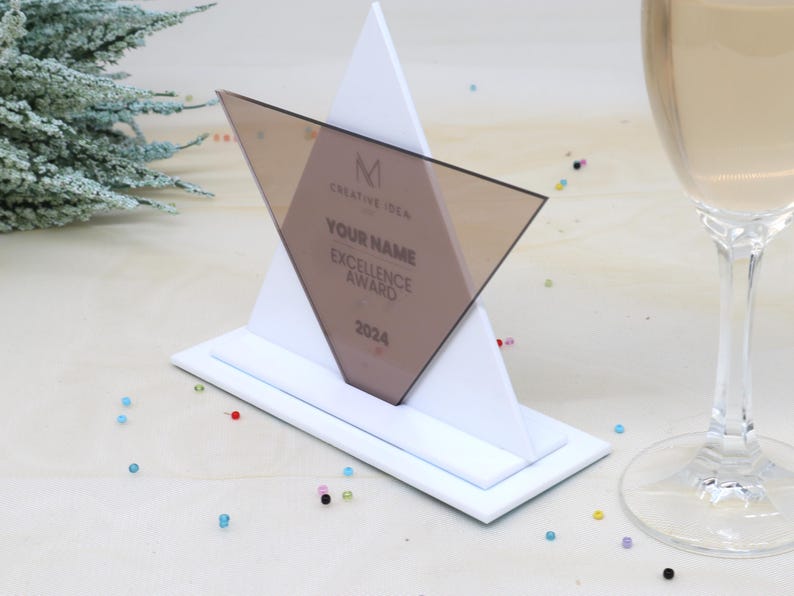 Trophy With Custom Text and Logo, Company Anniversary, Employee ...