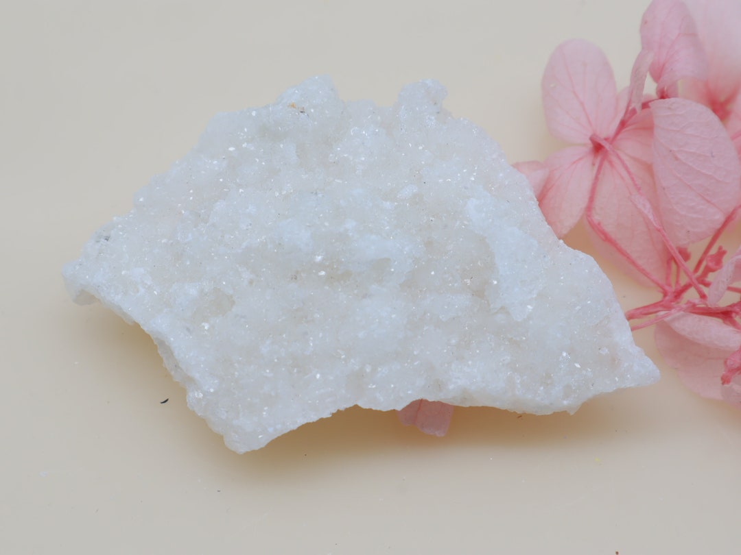 Beautiful Apophyllite Zeolite Rough Stone, Specimen on Calcite Matrix ...