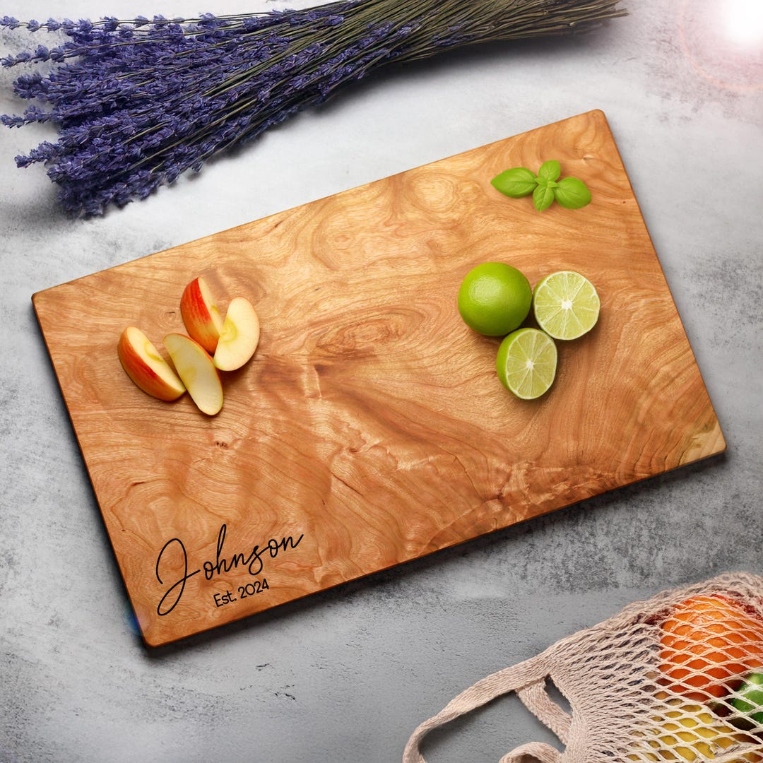 Solid One Piece Cutting Board, Wood Charcuterie Board No Glue, Walnut ...