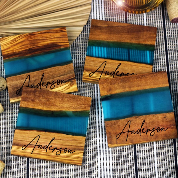 Epoxy Coasters - Etsy