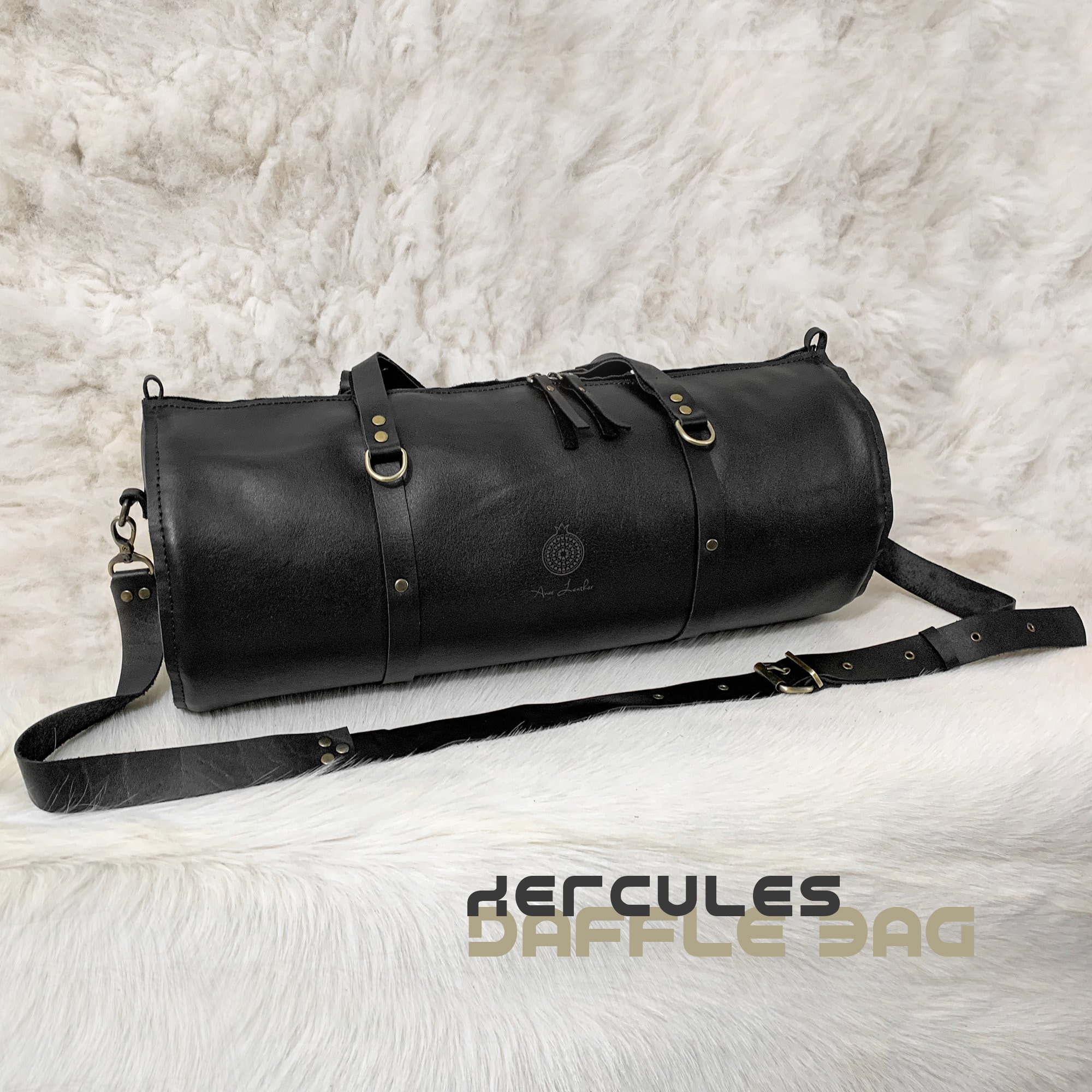 Hercules Duffel Bag | Handmade Leather Duffel Bag | Anar Leather ...