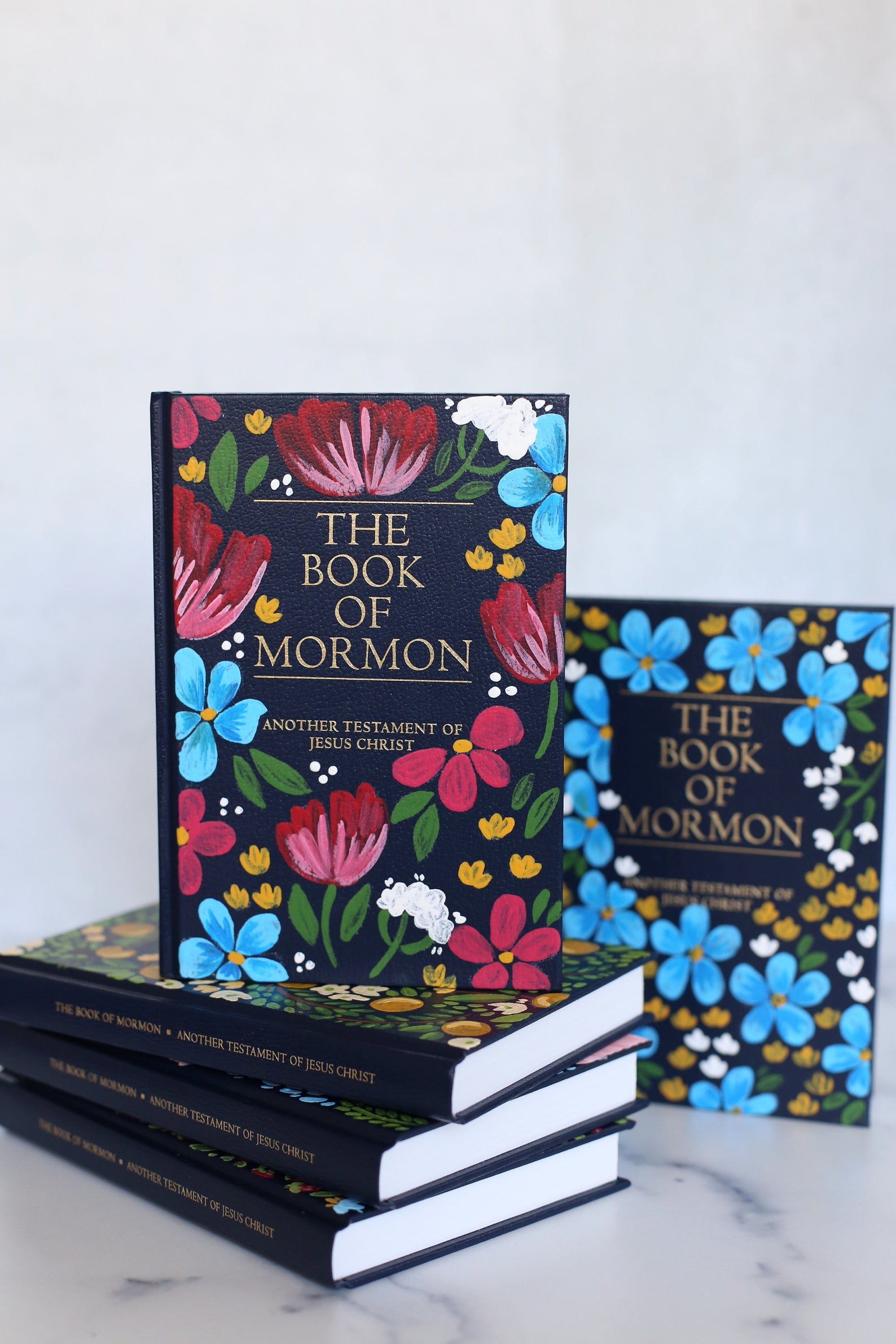 Painted Books of Mormon - Etsy
