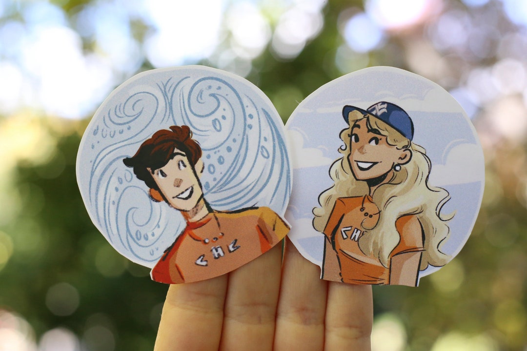 Percy Jackson and Annabeth Chase Fan Art Stickers - Etsy UK
