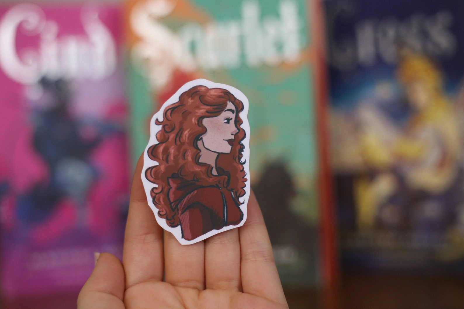 Lunar Chronicles Fan Art Stickers, Cinder, Scarlet, Cress, Winter, and ...