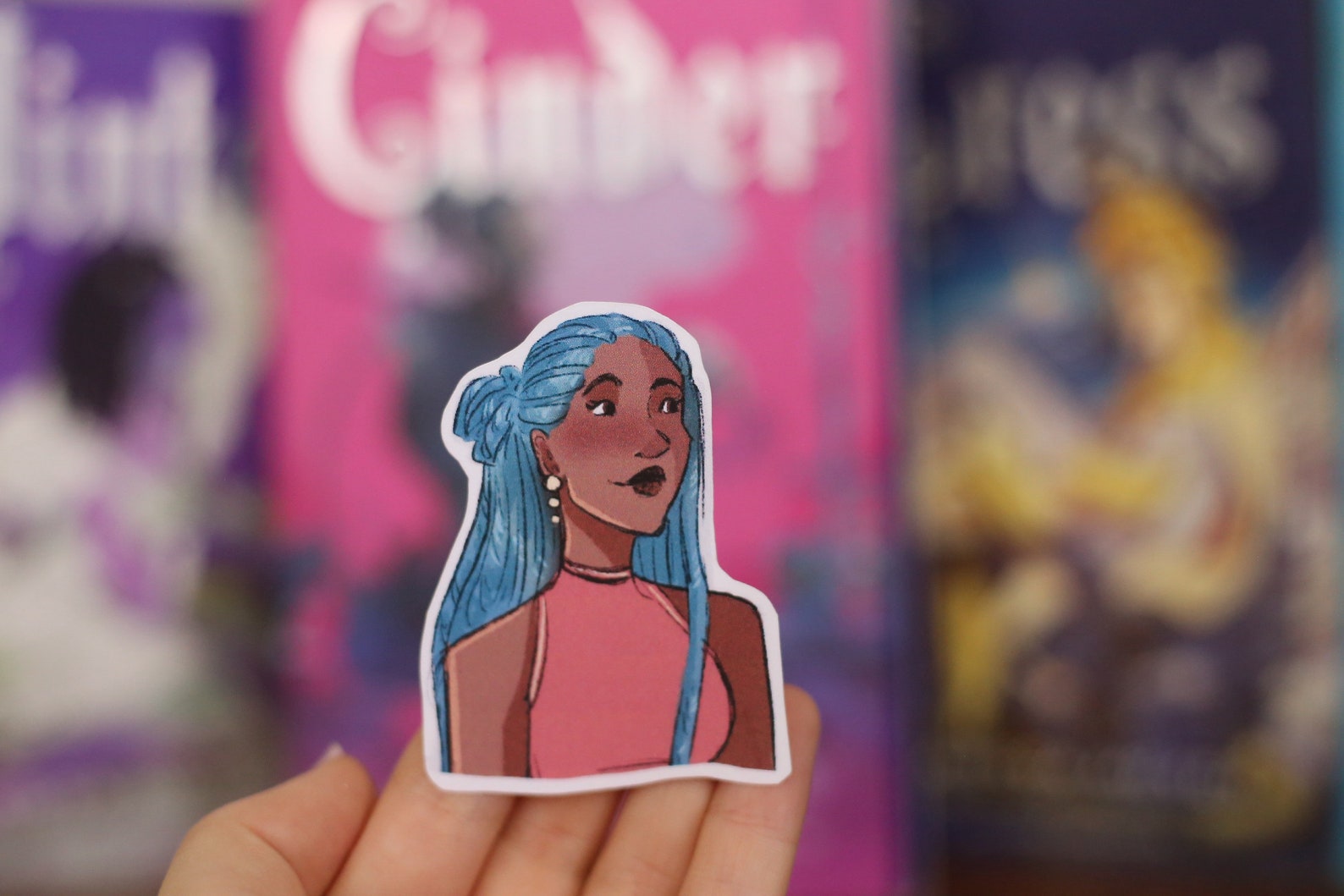 Lunar Chronicles Fan Art Stickers, Cinder, Scarlet, Cress, Winter, and ...