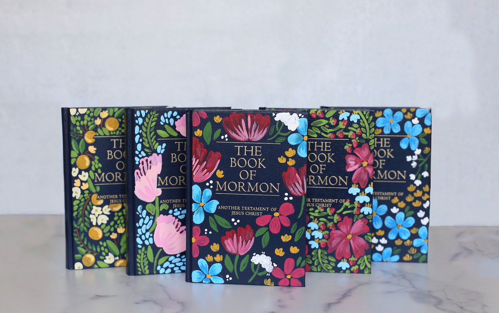 Painted Books of Mormon - Etsy