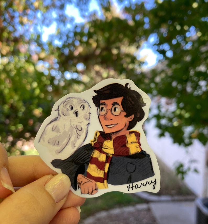Harry Potter, Hermione, Ron, and Ginny Weasley With Their Pets Stickers ...