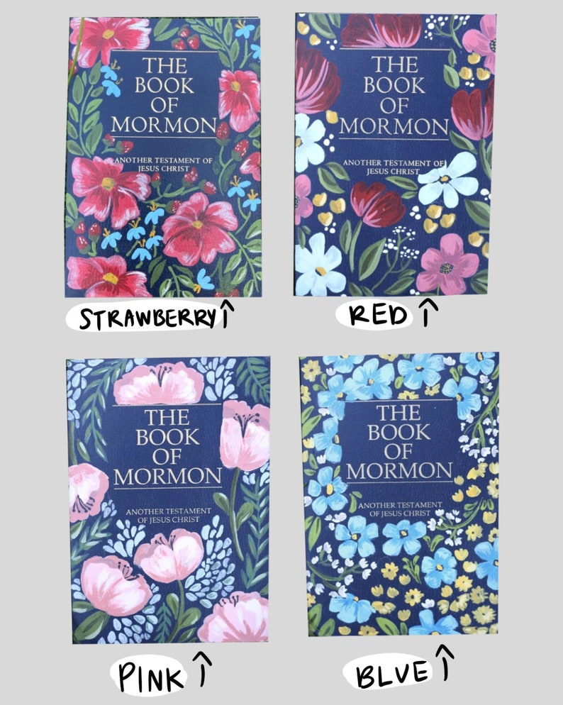 Hand-painted Floral Triple Combination, Book of Mormon, Doctrine and ...
