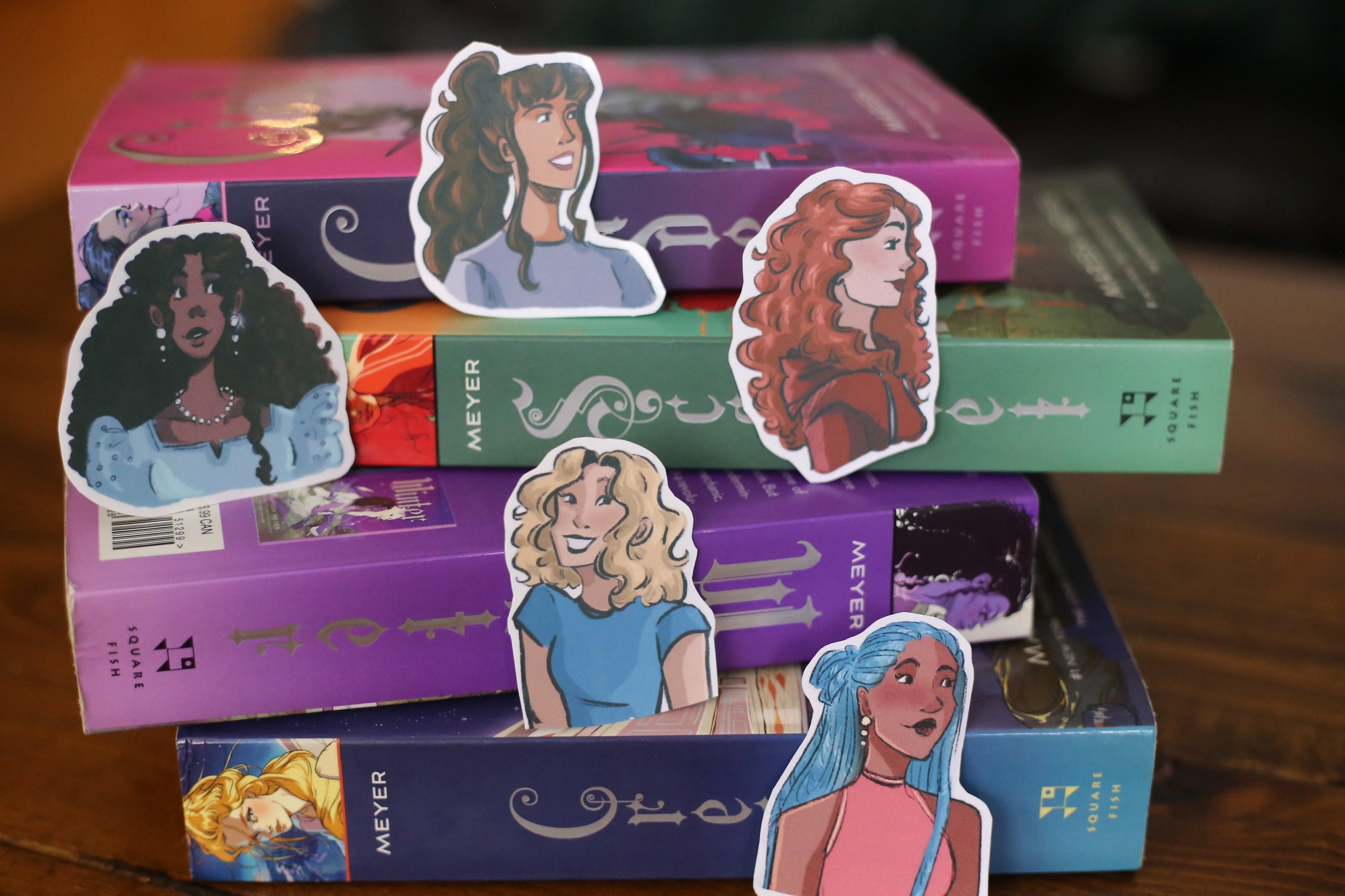 Lunar Chronicles Fan Art Stickers, Cinder, Scarlet, Cress, Winter, and ...