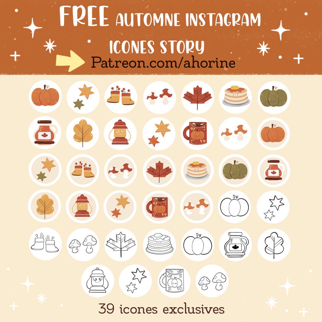 Cute Instagram Highlight Covers Autumn Fall Fall Edition IG Story Icons ...