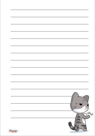 Writing Papers With Cutest Cat Storyy - A4 Size - Etsy