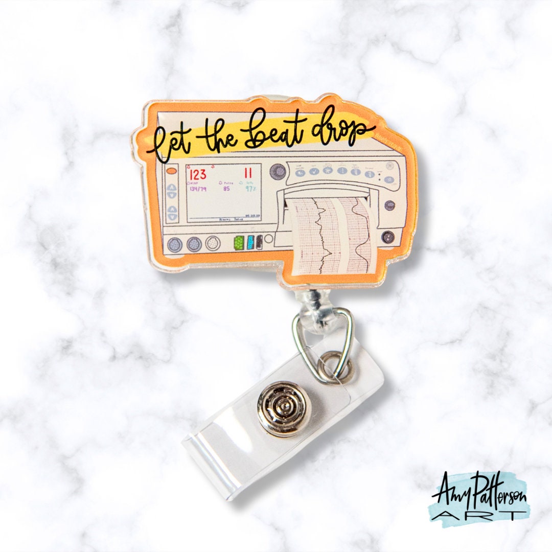 Let the Beat Drop Badge Reel - INTERCHANGEABLE - Etsy