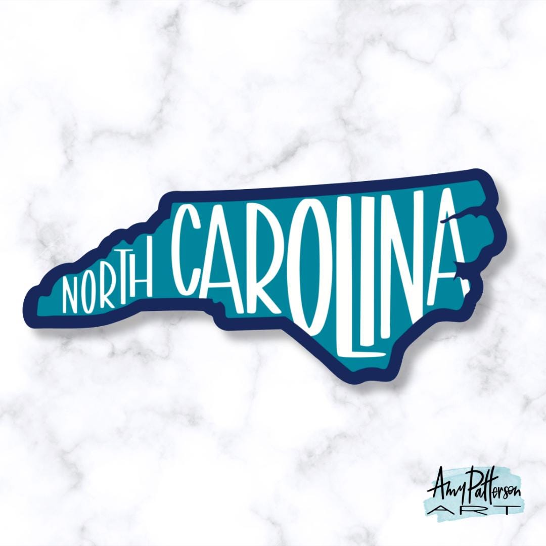 North Carolina State Sticker - UNCW - Etsy