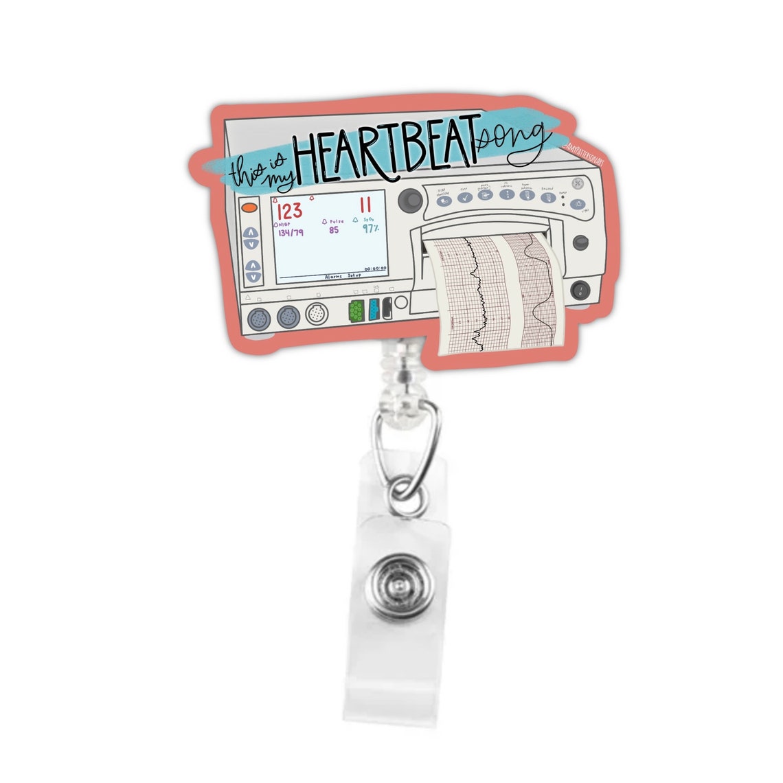 Heartbeat Song Badge Reel - Etsy