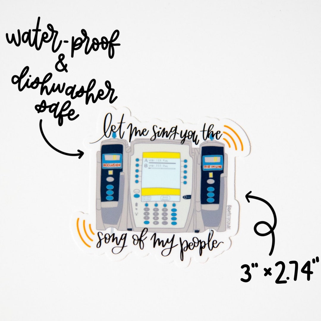 IV Pump Alarm Sticker - Etsy