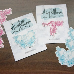 Floral Pelvis Sticker - Etsy