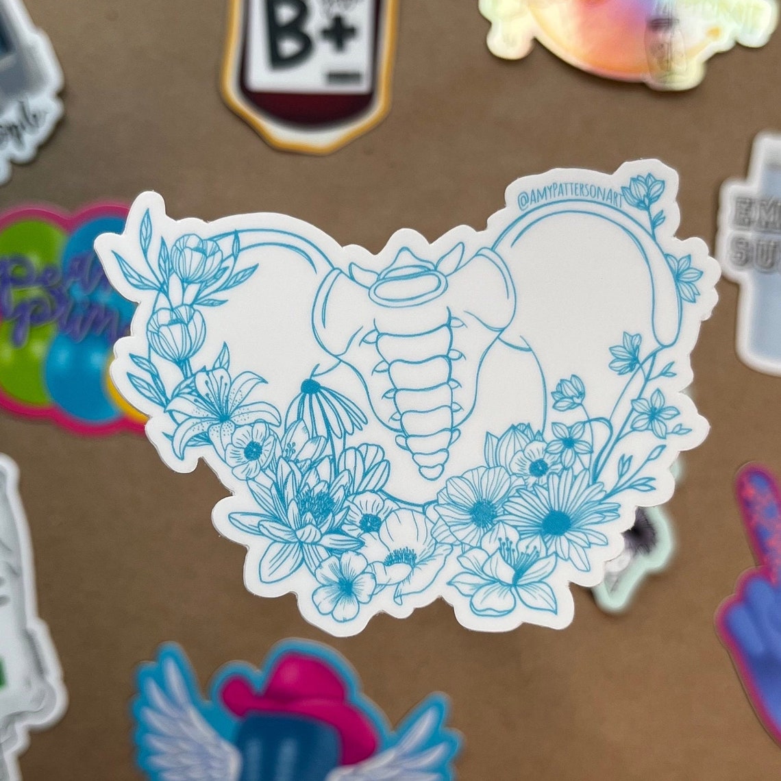 Floral Pelvis Sticker - Etsy