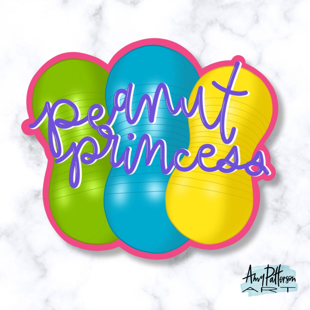 Peanut Princess Peanut Ball Sticker - Etsy