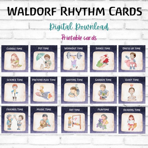 Waldorf Daily Rhythm Cards Homemaking Homeschool - Etsy