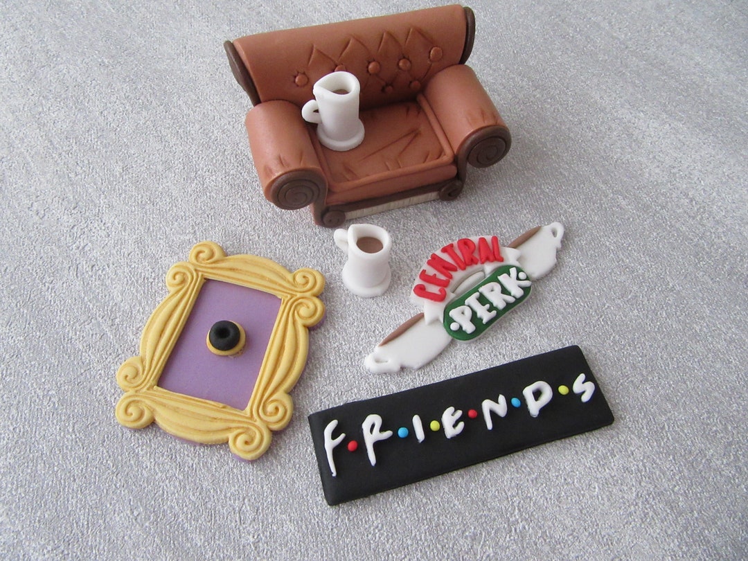 Edible Handmade Friends TV Cake Topper Fondant Sugar Paste Sofa ...