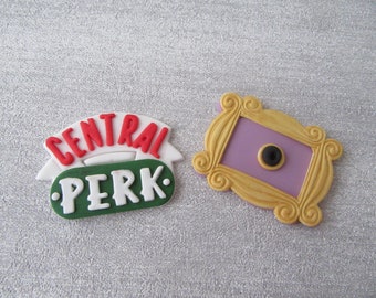 Edible Sugar Central Perk Friends Coffeehouse Plaque & Peephole Frame ...