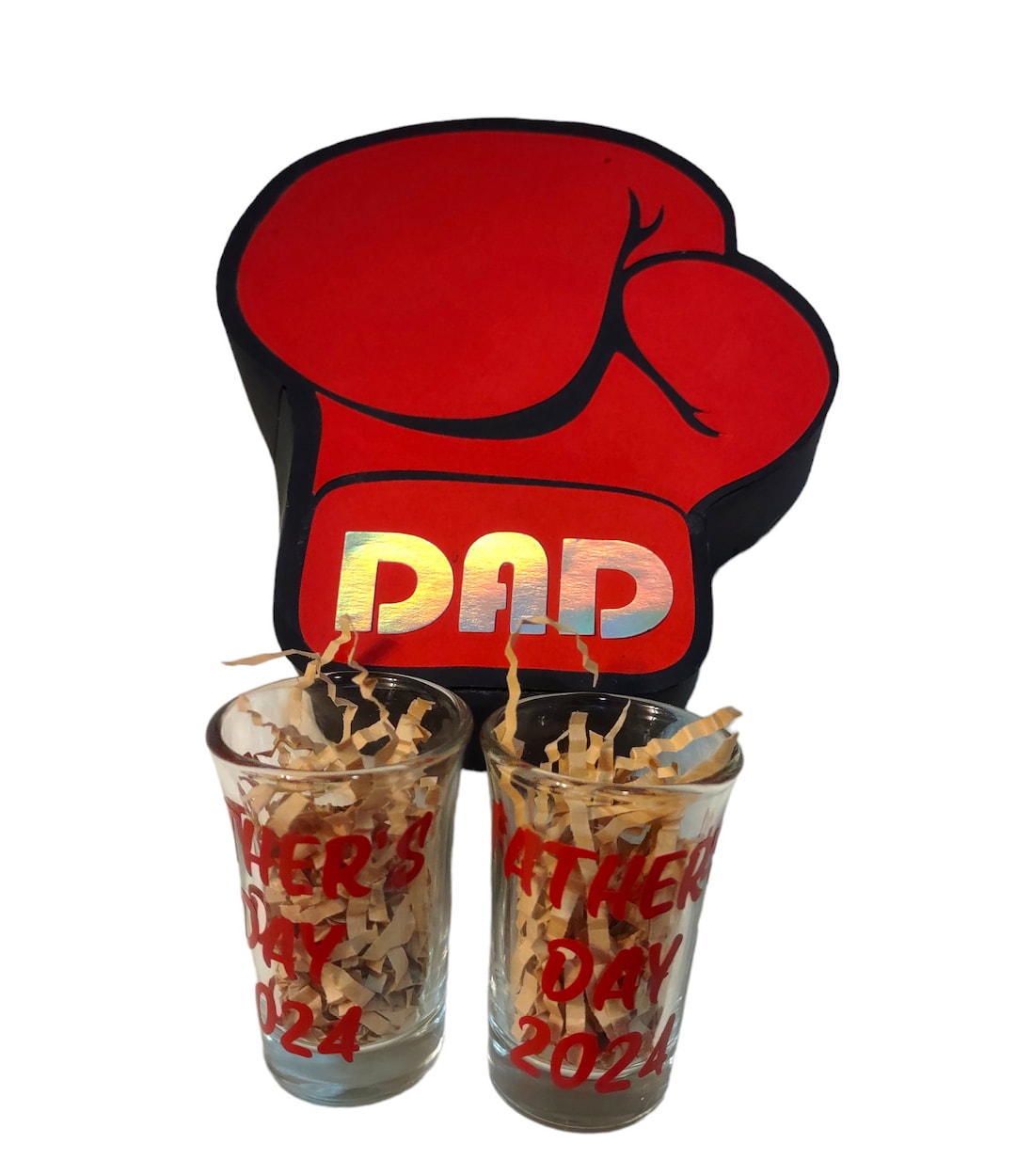 Personalized Boxing Glove Gift Box With Shot Glasses, Father's Day ...