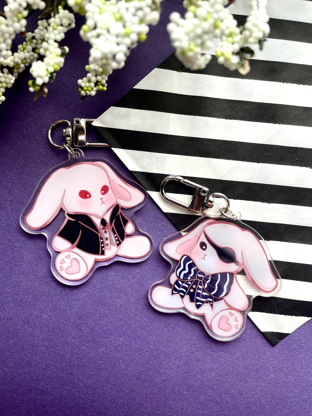 Black Butler Bitter Rabbit Keychains! - Etsy