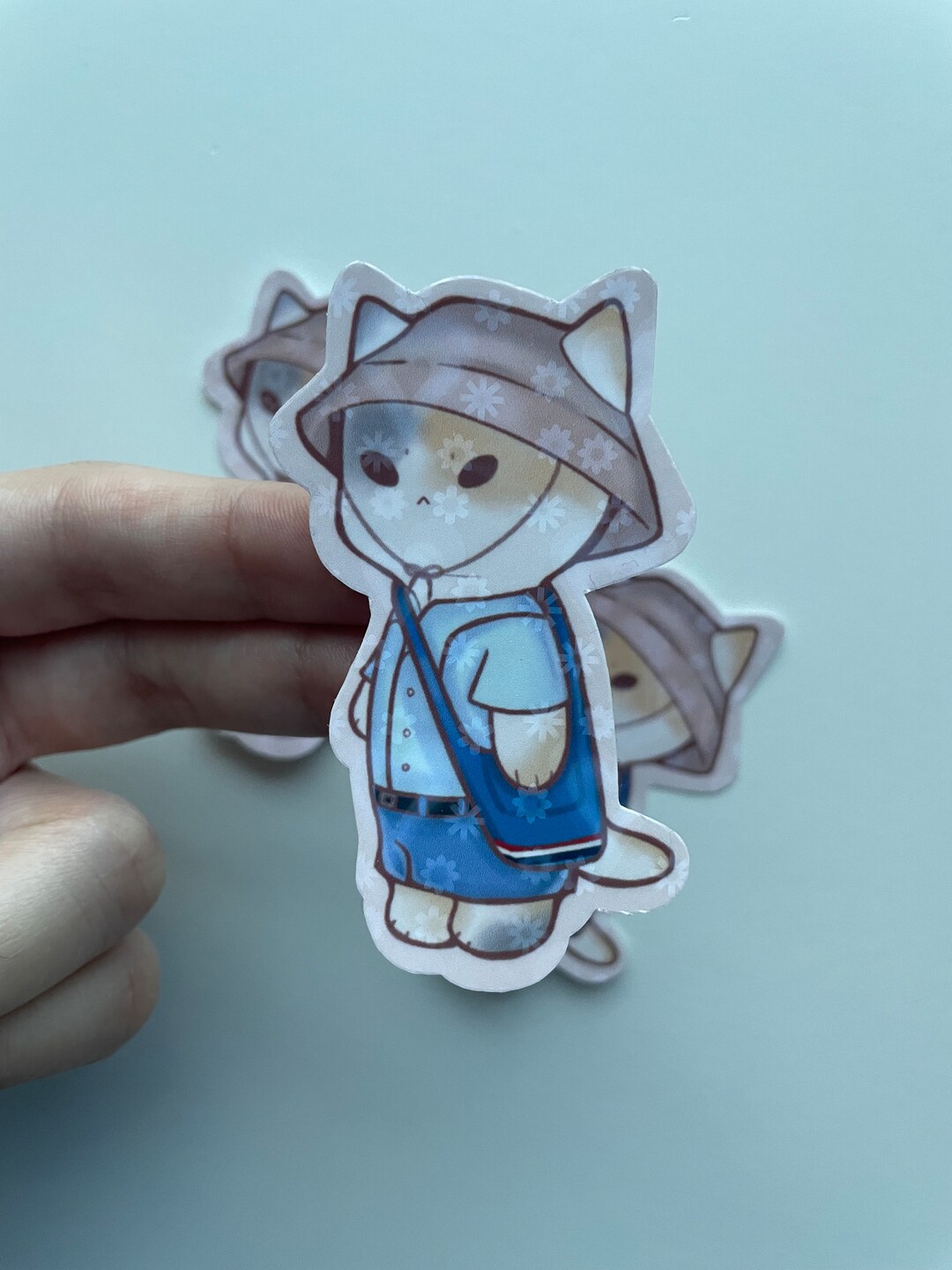 Mailman Mailcat Cute Cat Sticker, Holo Sticker - Etsy