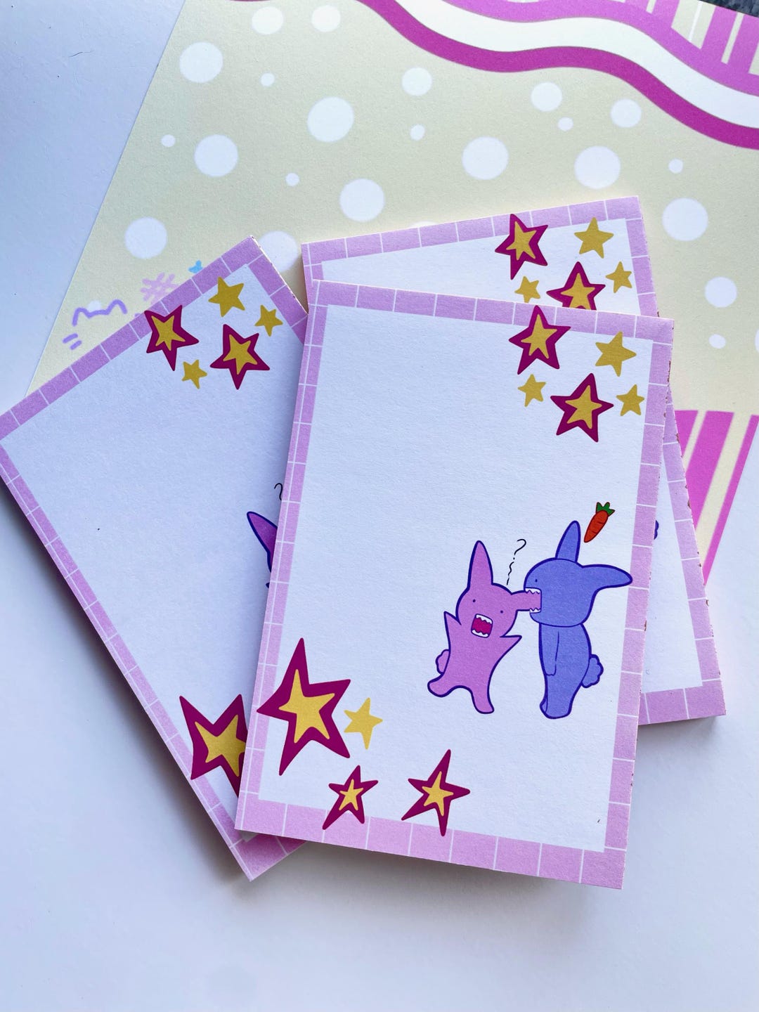 Lovely Complex Bunny,cute,punk Y2k 4x6 Notepad - Etsy